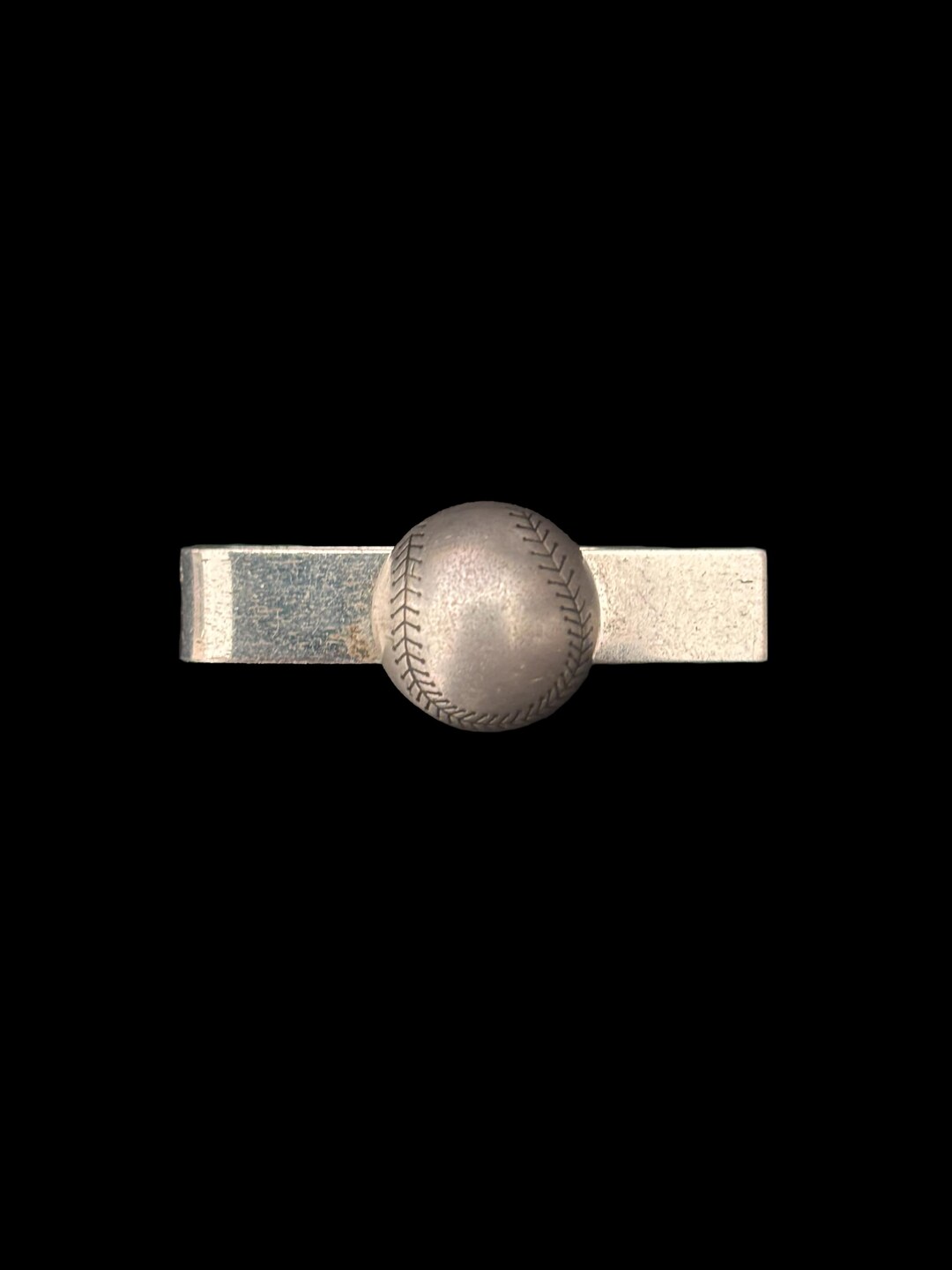 1960s Novelty Sterling Silver Baseball Tie Clip | 60s Vintage Silver ...