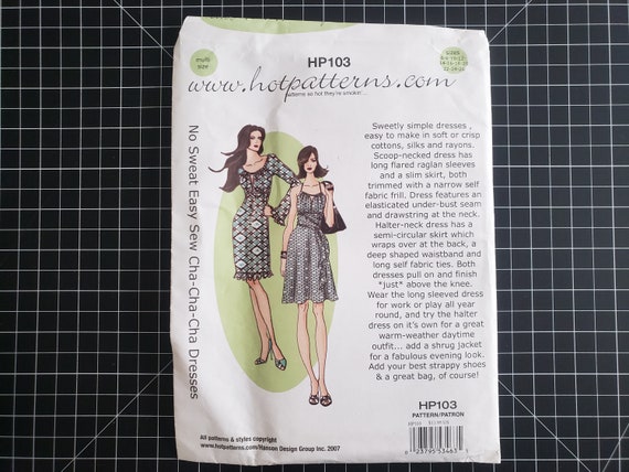 Uncut Hot Patterns 103 Cha-cha-cha Dress Pattern Sizes 6-26 - Etsy