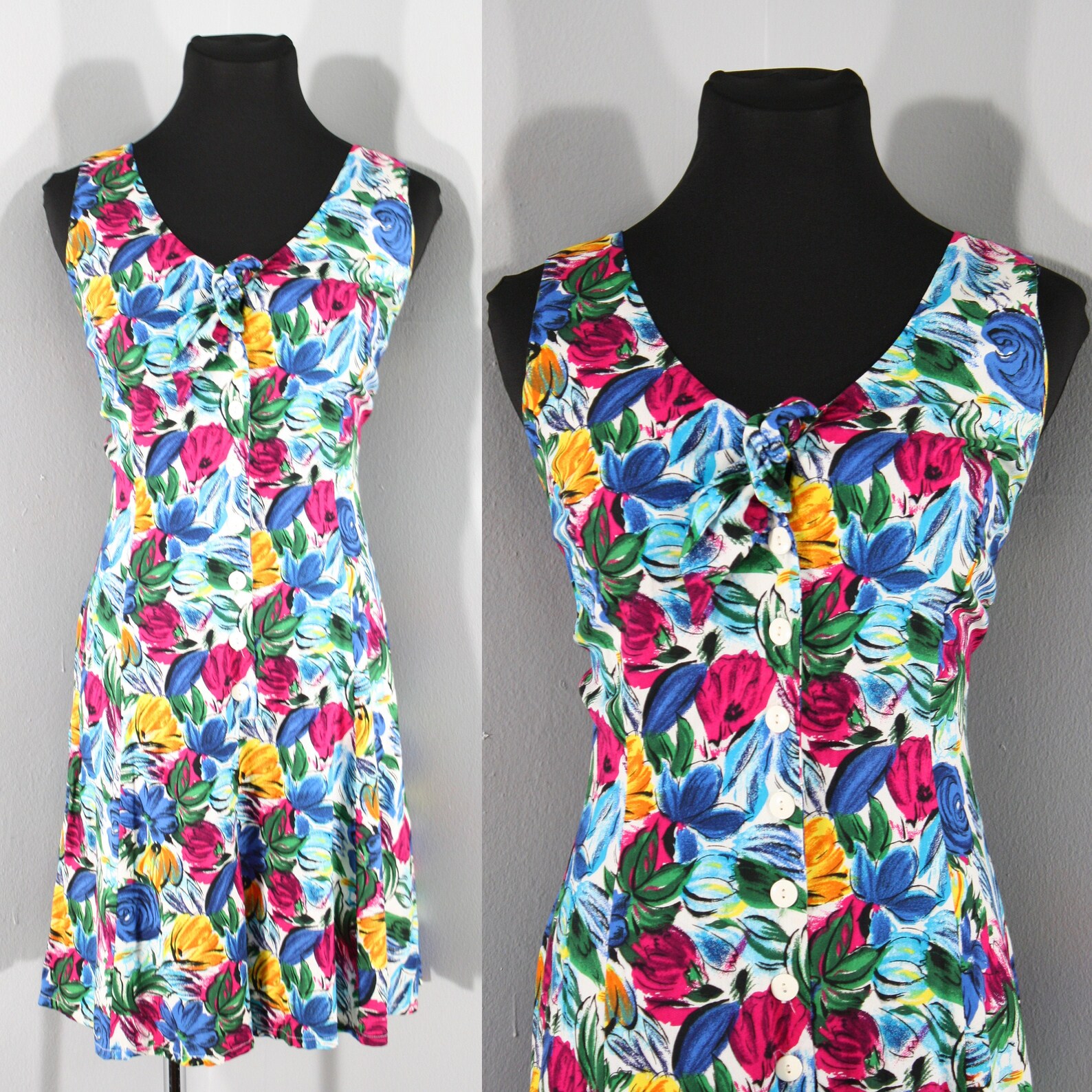 1990s Floral Print Romper by Jamie Brooke, Medium to Large 90s Vintage ...