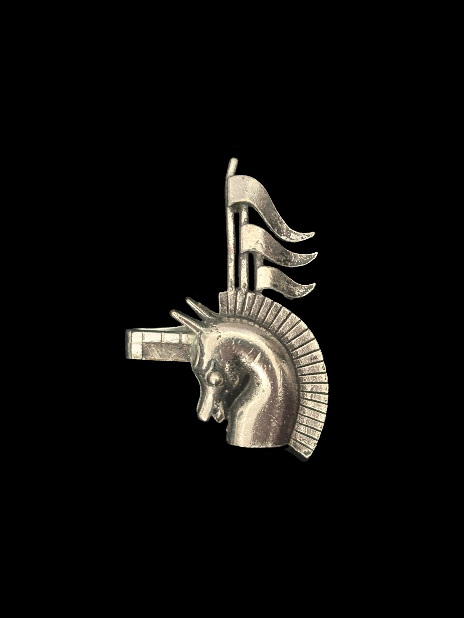 1960s Silver Tone Novelty Knight Tie Clip | 60s Vintage Custom Made ...