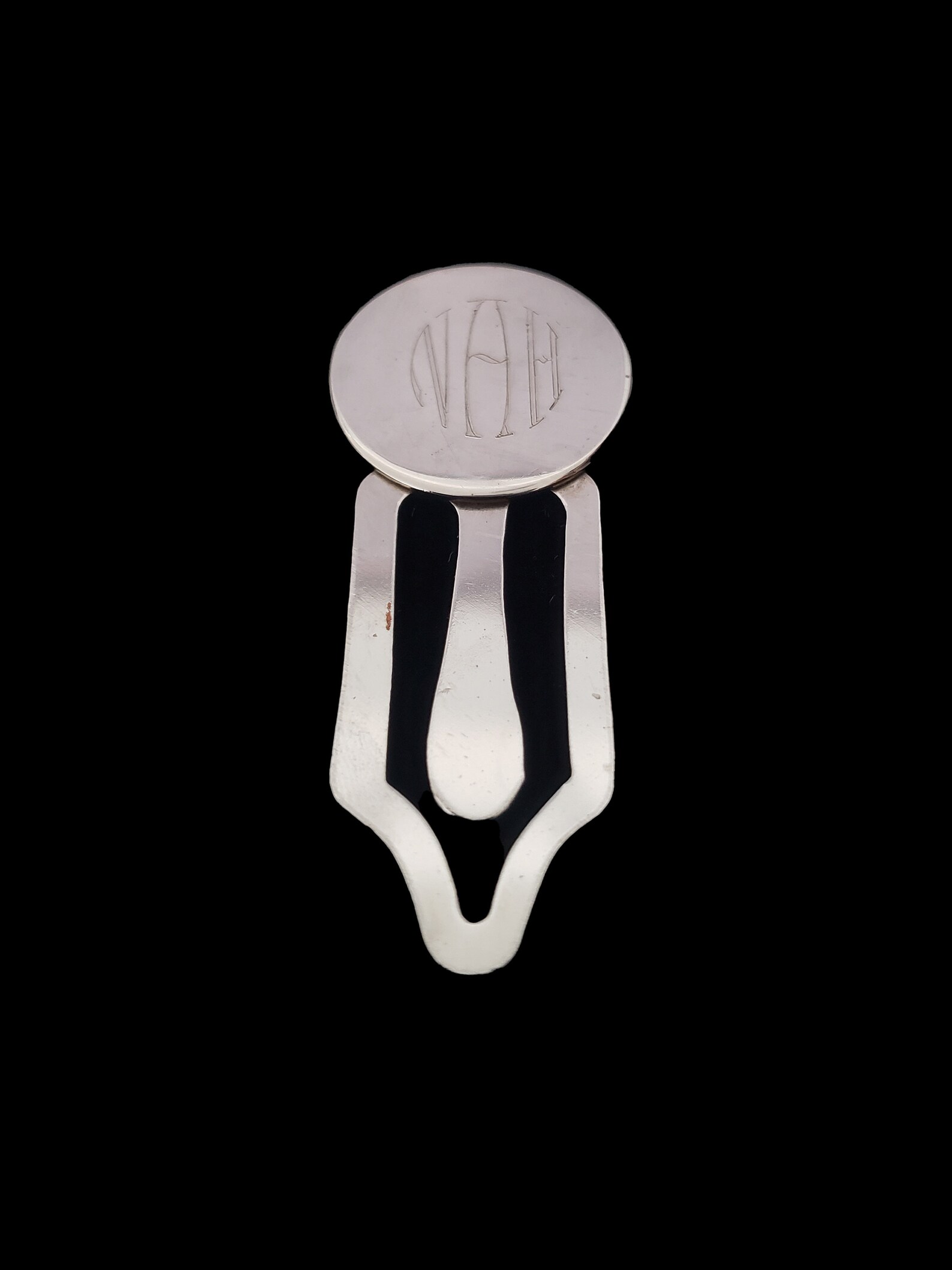 1980s Gold Tone "nah" Bookmark | 80s Vintage Monogrammed Metal Bookmark ...