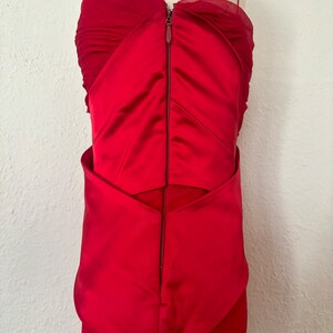 2000s Danes NYC Red Silk Chiffon Gown, Extra Small to Small | Y2k ...
