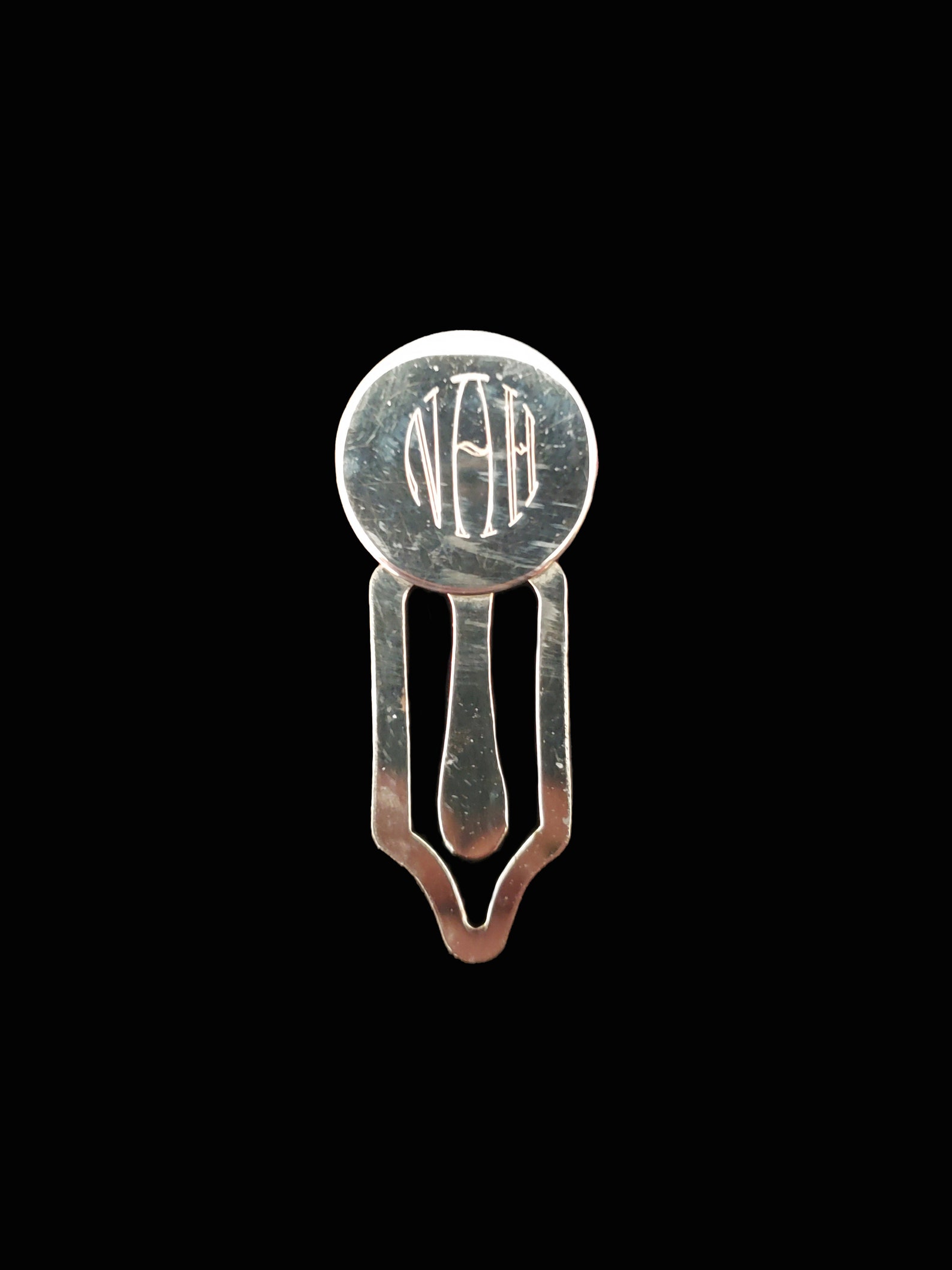 1980s Gold Tone "nah" Bookmark | 80s Vintage Monogrammed Metal Bookmark ...