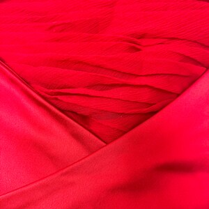 2000s Danes NYC Red Silk Chiffon Gown, Extra Small to Small | Y2k ...