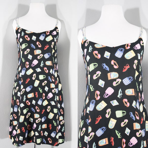 90s Printed Slip Dress - Etsy