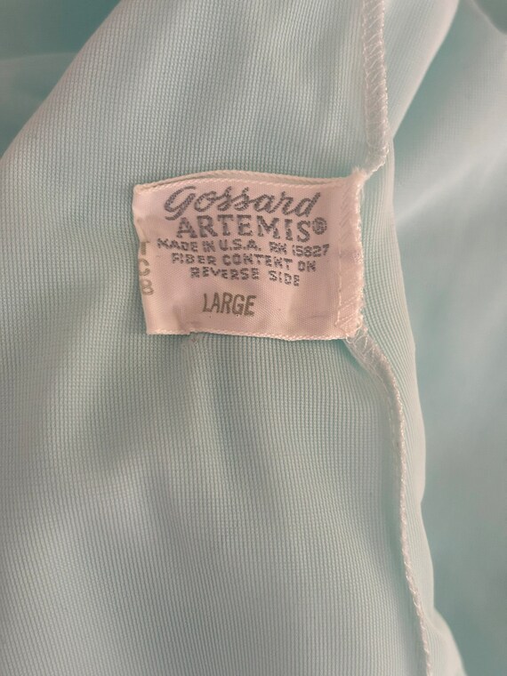 1960s Pale Blue Nylon & Satin Peignoir Set by Gossard… - Gem