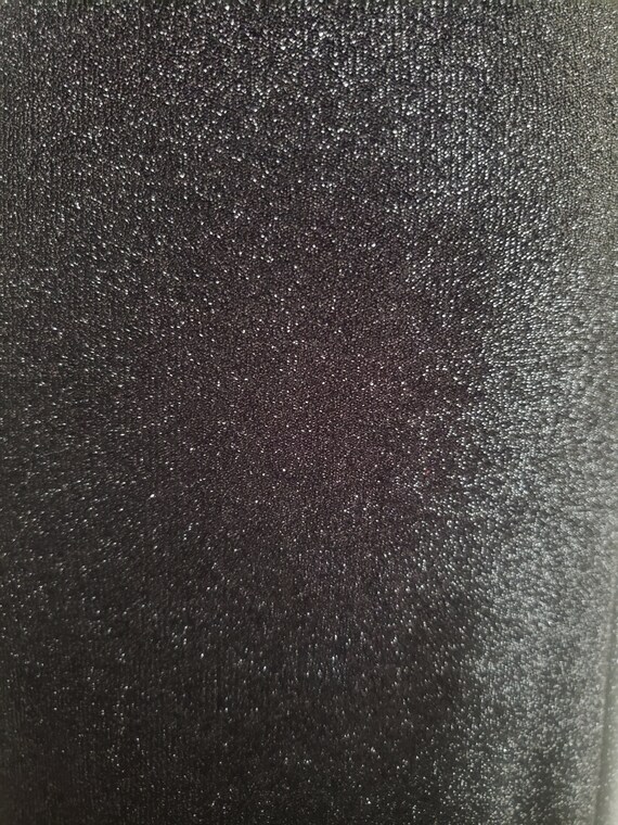 1990s Black Metallic Knit Sheath Dress by Geary Roark… - Gem