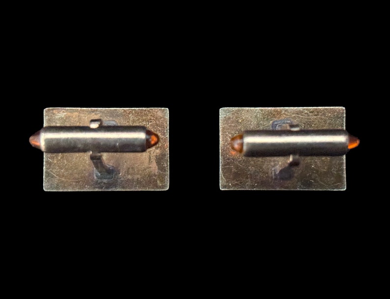 1950s Gold Tone Rectangular Ribbed Cuff Links by Krementz | 50s Vintage ...