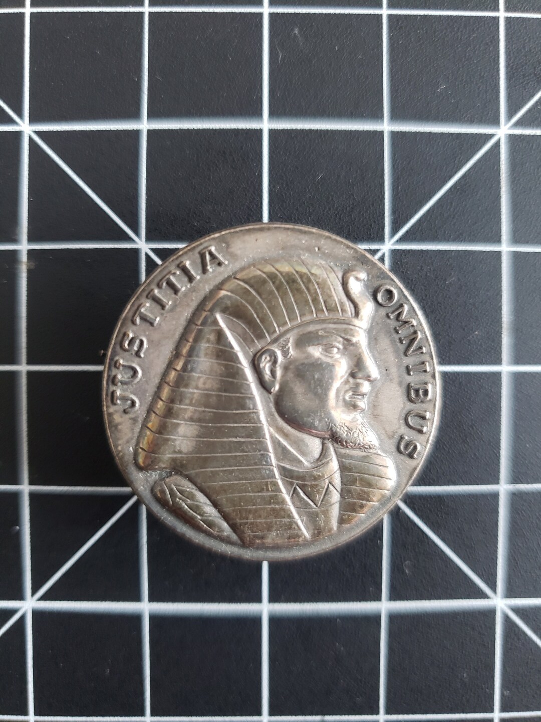 1960s Pewter Justitia Omnibus Pharaoh Tie Clip 60s Vintage justice for ...