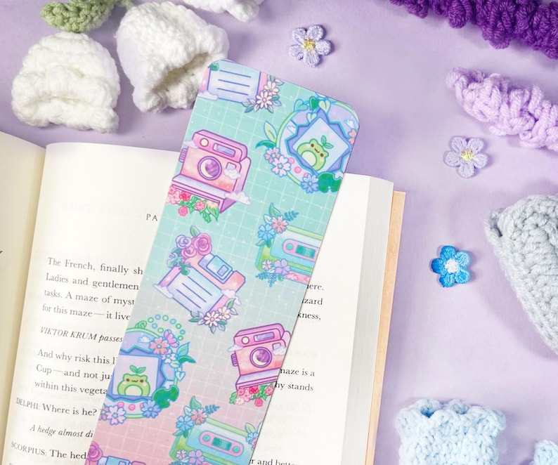 90s Velvet Bookmark | Pastel Stationery - Etsy