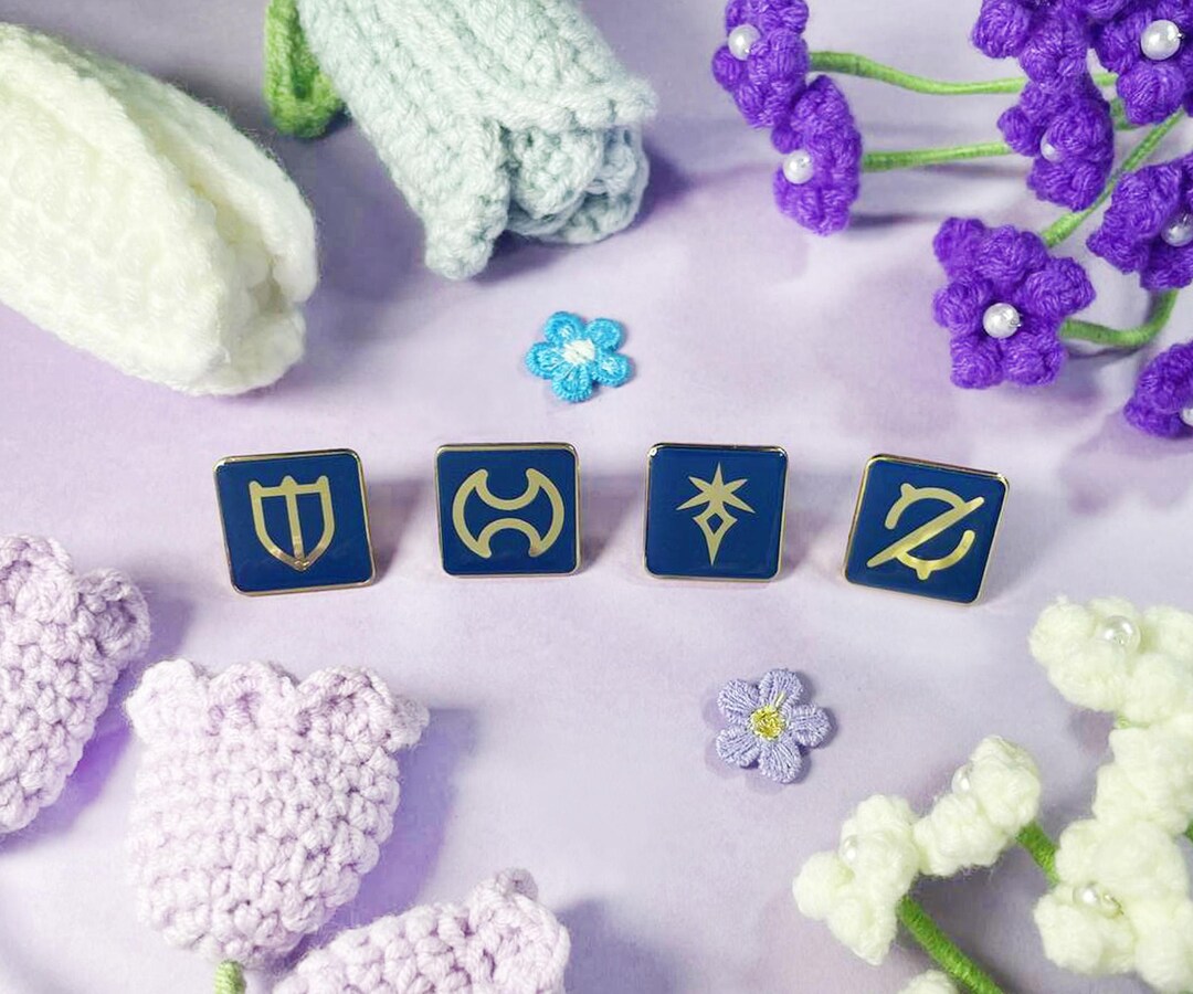 FFXIV Tank Job Icon Hard Enamel Pins | Paladin Warrior Dark Knight ...