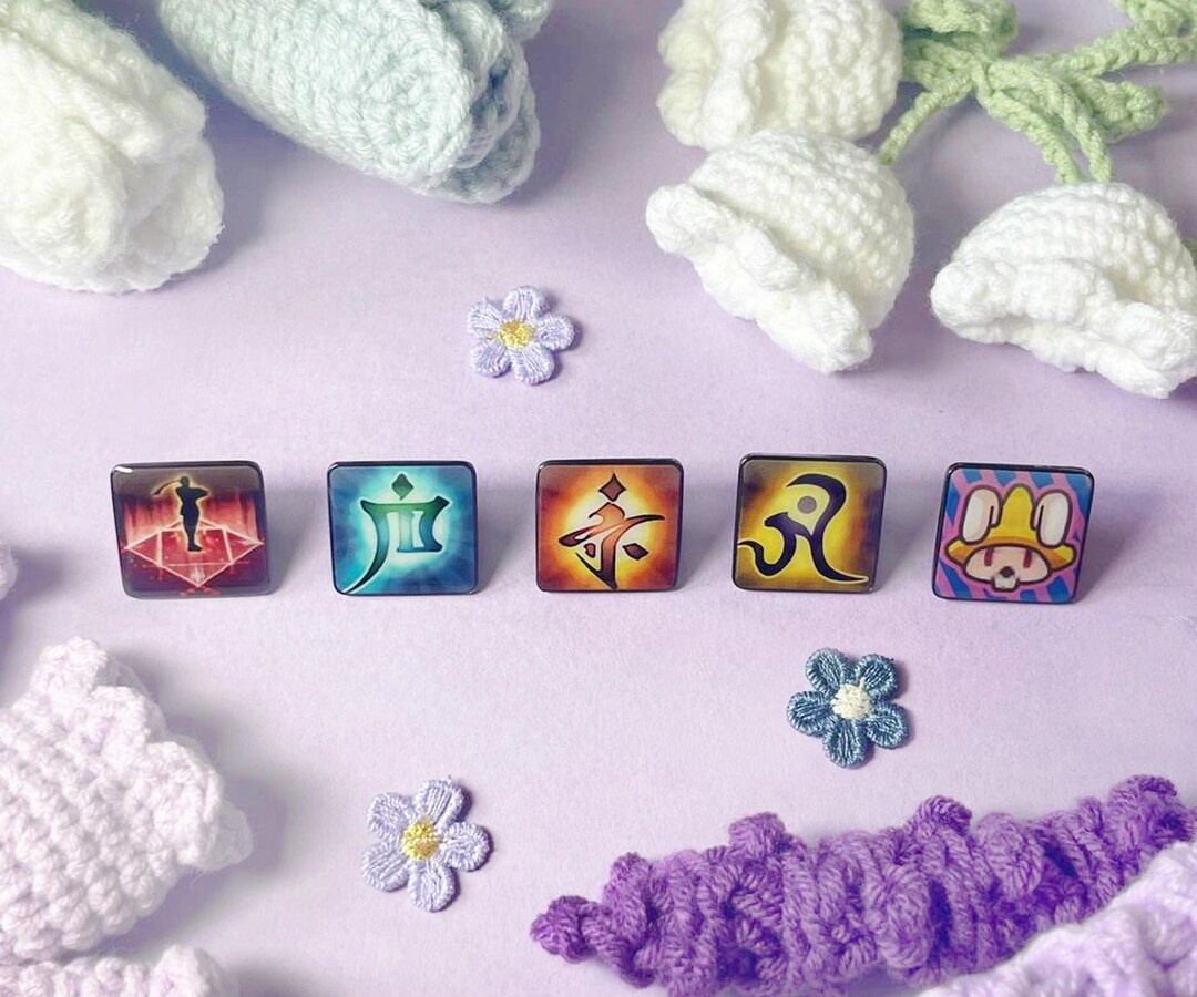 FFXIV Melee Job Skills Hard Enamel Pins | Monk Dragoon Ninja Samurai ...
