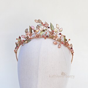 Autumn Fall Wedding Crown Tiara Style Floral Leaf Crown Tones of Warm ...