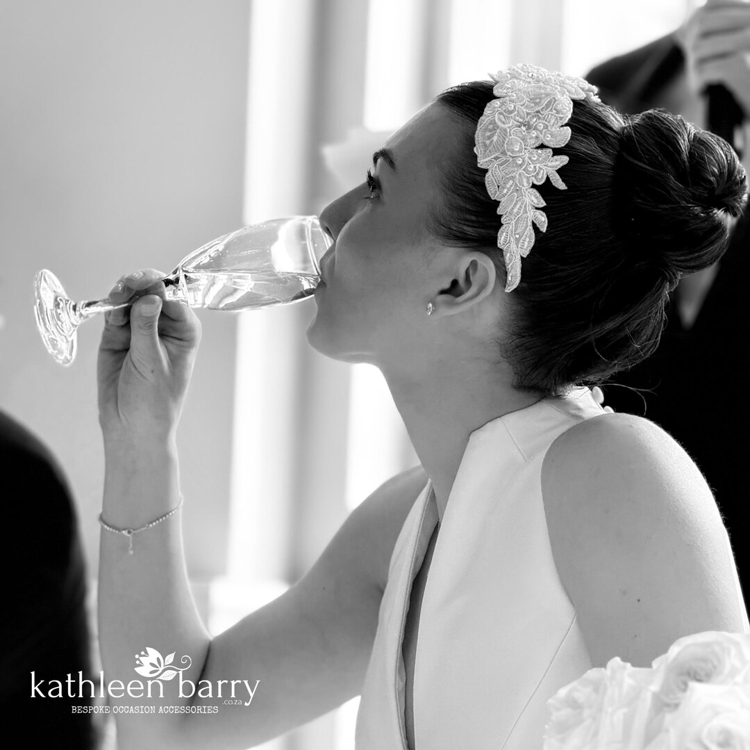 Bridal Lace Headpiece - Head Band - Wedding Headband Bandeau STYLE ...