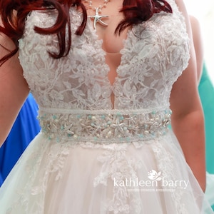 Starfish Wedding Dress Sash Belt - Sea Star Fish Beach Wedding ...