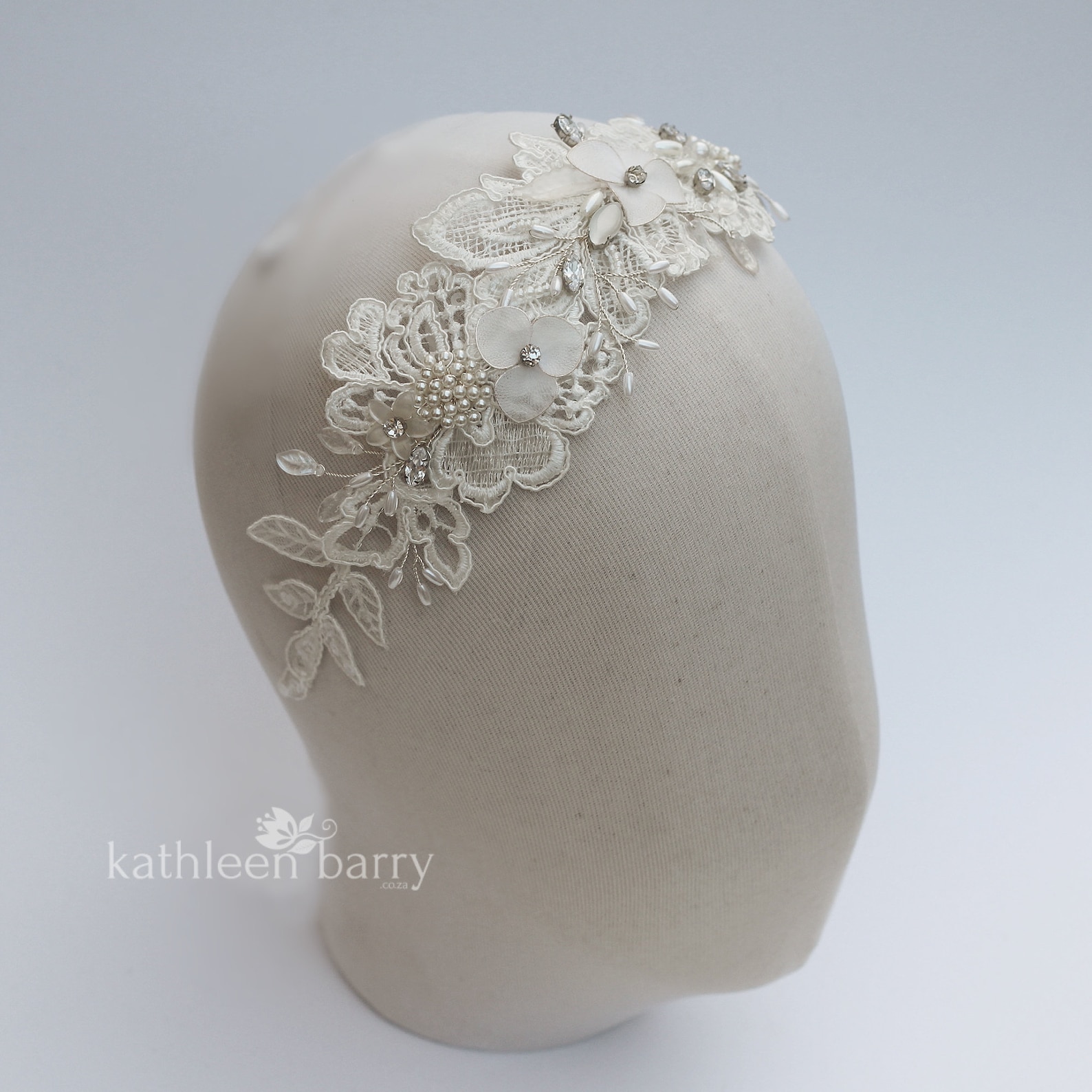 Bridal Lace Headpiece - Head Band - Wedding Headband Bandeau STYLE ...