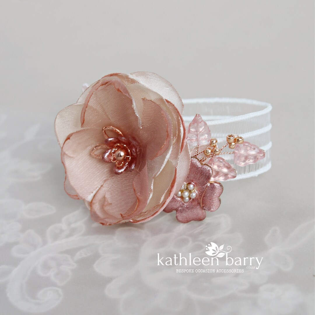 Wrist Corsage Prom / Bridesmaid Wedding Bridal Accessories - Rose Gold ...