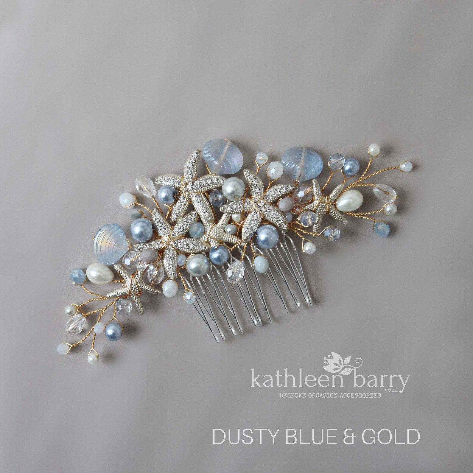 Starfish and Shell Wedding Hair Comb - Sea Star Fish Beach Bridal Hair ...