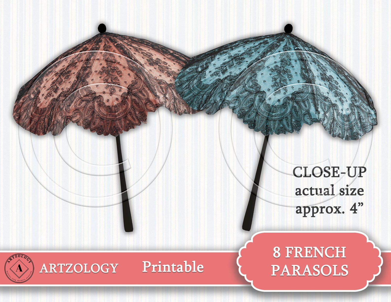 FRENCH PARASOLS Umbrellas Printable Junk Journal No. 548 - Etsy