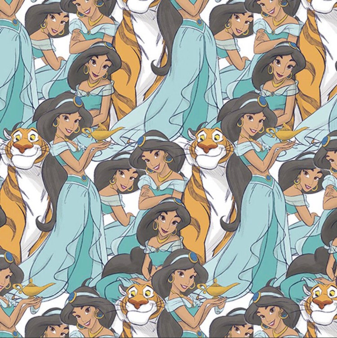 Disney’s Princess Jasmine Packed Cotton Fabric 18x21 Fat Quarter - Etsy