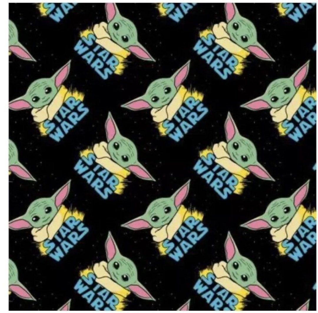 Star Wars the Mandalorian Baby Yoda Collage Cotton Fabric 18 - Etsy