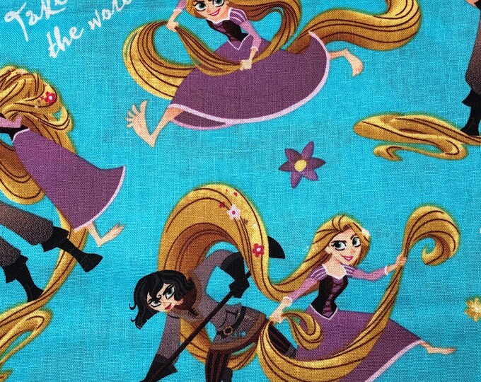 Disney Tangled Rapunzel With Pascal & Flynn Rider Cotton Fat Quarter ...