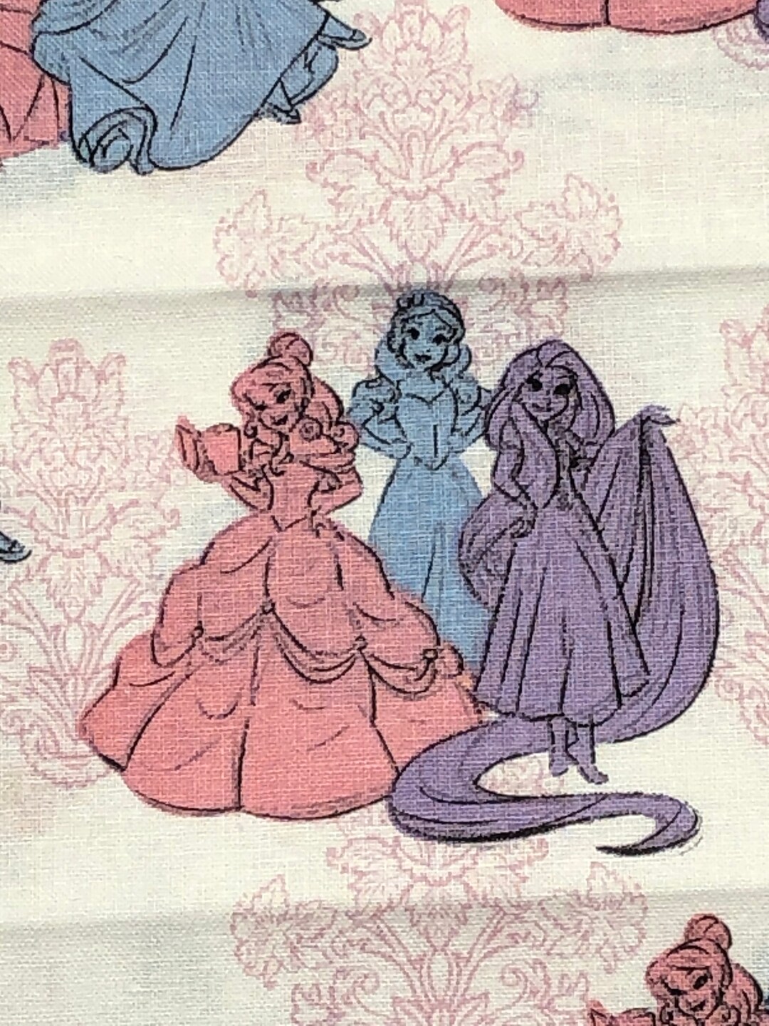 Disneys Princess Sketch Toss Snow White Repunzel Cotton - Etsy