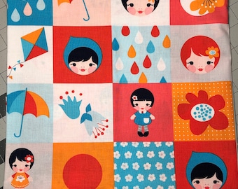 Rain Rain Rain Fabric by the Yard Blue Raindrops Nature - Etsy