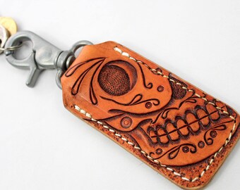 Sugar Skull Key Ring - Etsy