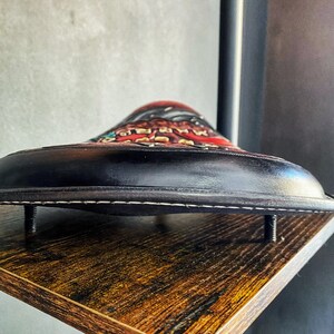 Handmade Leather Solo Seat Motorcycle Seat Rockabilly Bobber Shovelhead ...