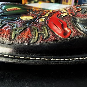 Handmade Leather Solo Seat Motorcycle Seat Rockabilly Bobber Shovelhead ...