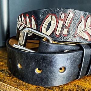 Oi! Belt Custom Handmade Tooled Leather Belt Custom Leatherwork - Etsy