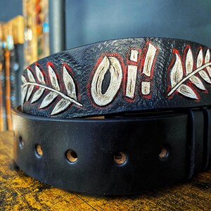 Oi! Belt Custom Handmade Tooled Leather Belt Custom Leatherwork - Etsy
