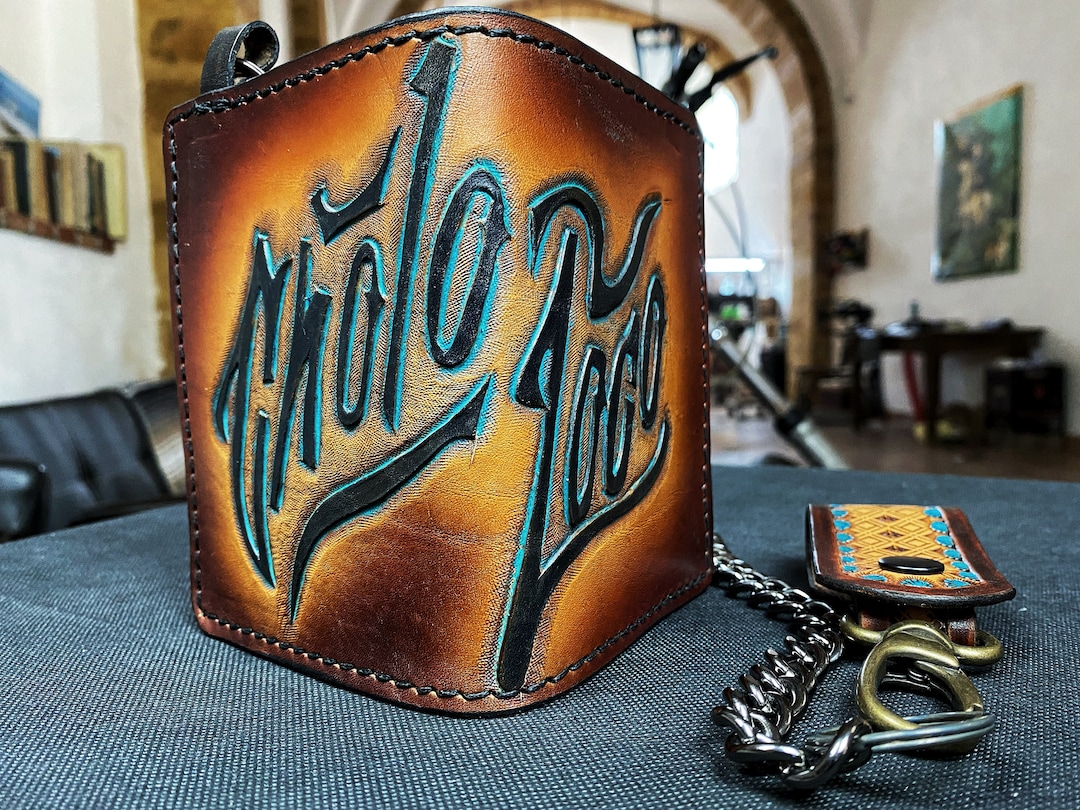 Minimalistic Cholo Loco Inspired Handmade Leather Wallet With Chain ...