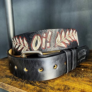 Oi! Belt Custom Handmade Tooled Leather Belt Custom Leatherwork - Etsy