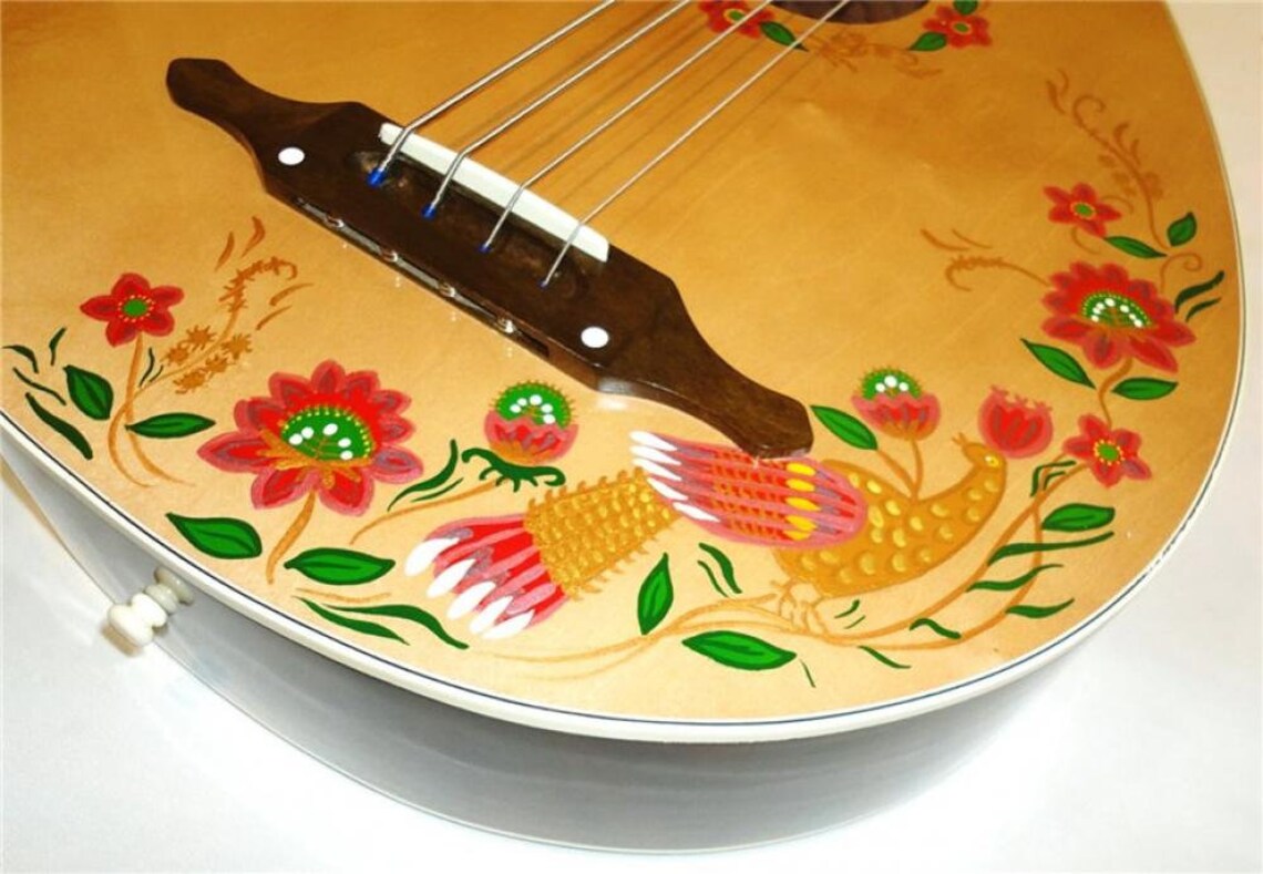 Handmade Ukrainian Folk 4 Strings Guitar Bass Kobza Wooden | Etsy