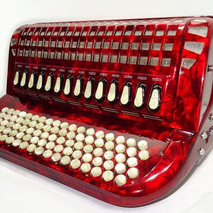Double Cassotto Excelsior Button Accordion 120 Bass, Made in Italy, C ...