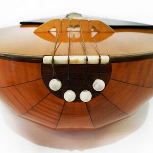 Professional Russian Domra, 4 Strings, 24 Frets, Natural Wood, High ...