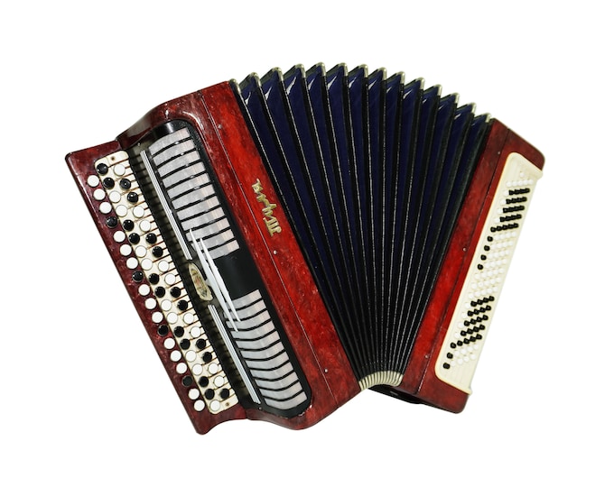 Russian Bayan Etude Tula Button Accordion, Vintage Accordion 100 Bass ...
