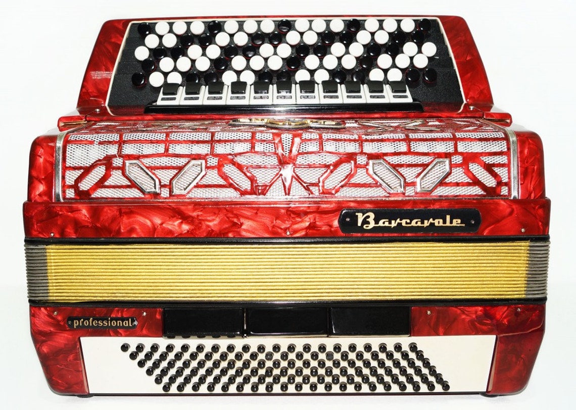 5 Row Barcarole Professional Concert Button Accordion made in | Etsy