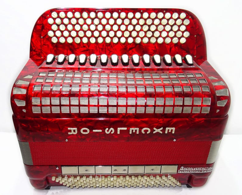 Double Cassotto Excelsior Button Accordion 120 Bass, Made in Italy, C ...