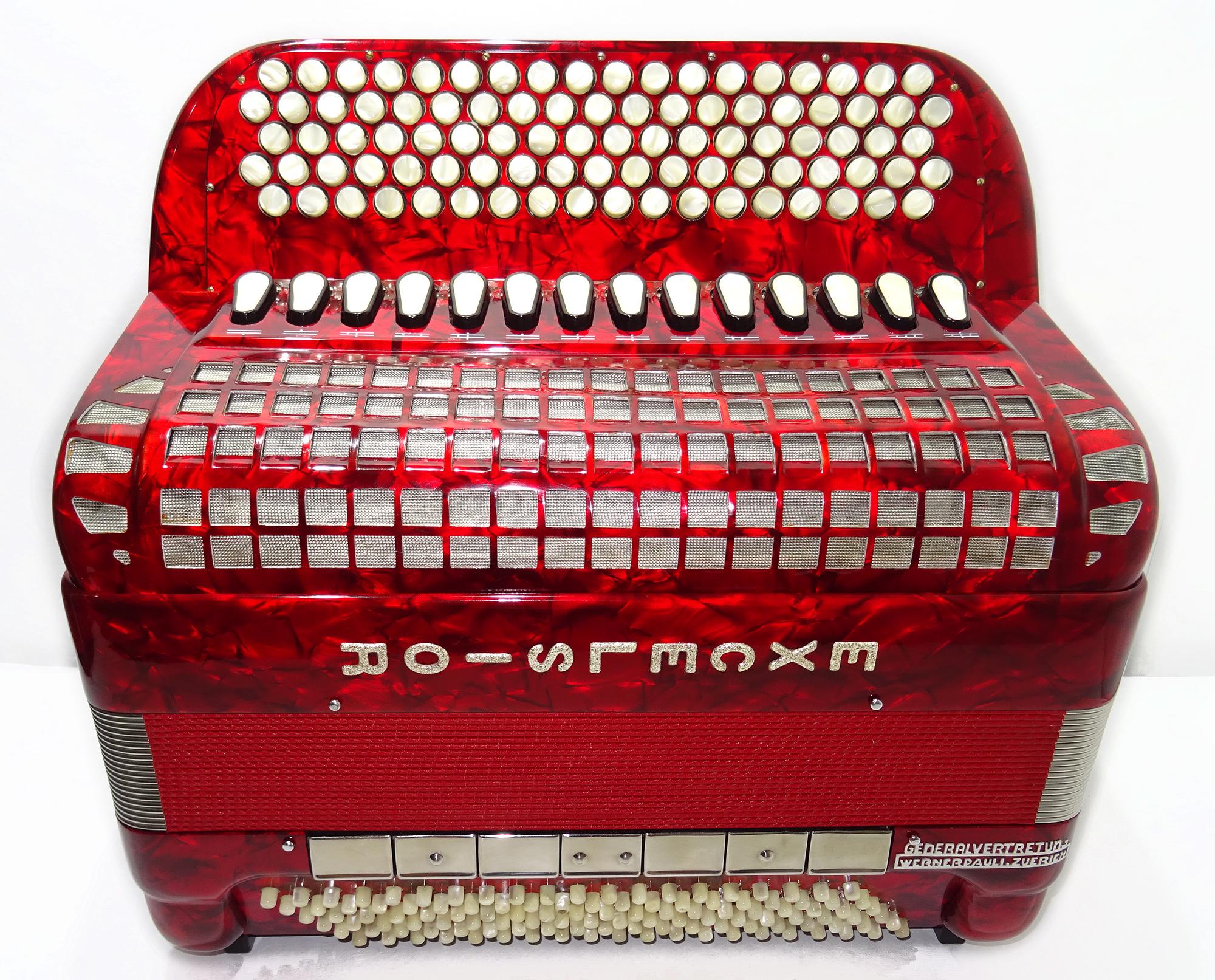 Double Cassotto Excelsior Button Accordion 120 Bass, Made in Italy, C ...