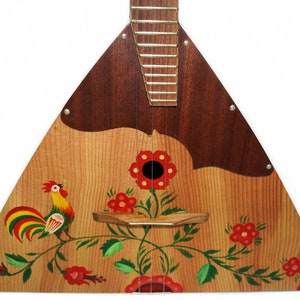 Folk Ukrainian Balalaika 3 Strings Prima Handmade Painted, Original ...