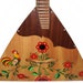 Folk Ukrainian Balalaika 3 Strings Prima Handmade Painted, Original ...