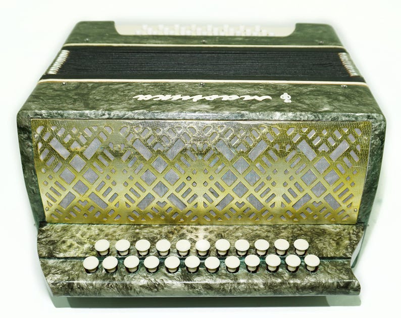 Vintage Bayan Accordion Garmoshka Folk Garmon Marichka Ukraine Button ...
