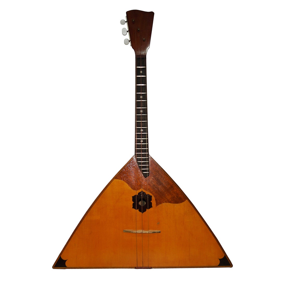 Rare Vintage Antique Balalaika, 3 Strings, 19 Frets, Natural Wood, Made ...