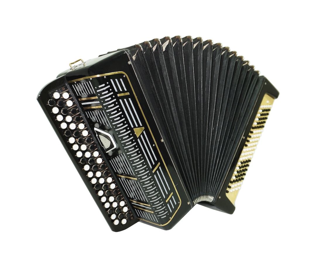 Vintage Russian Bayan Accordion, 3 Row Chromatic Button Accordion ...