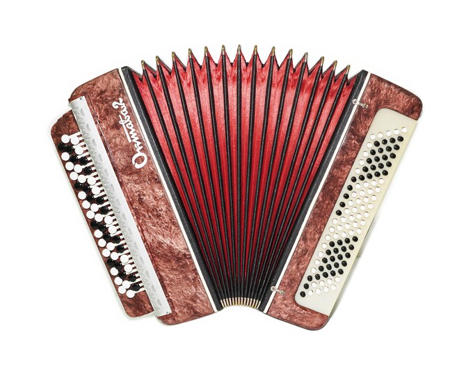 Russian Bayan Accordion Musical Instrument, 3 Row Button Accordion ...