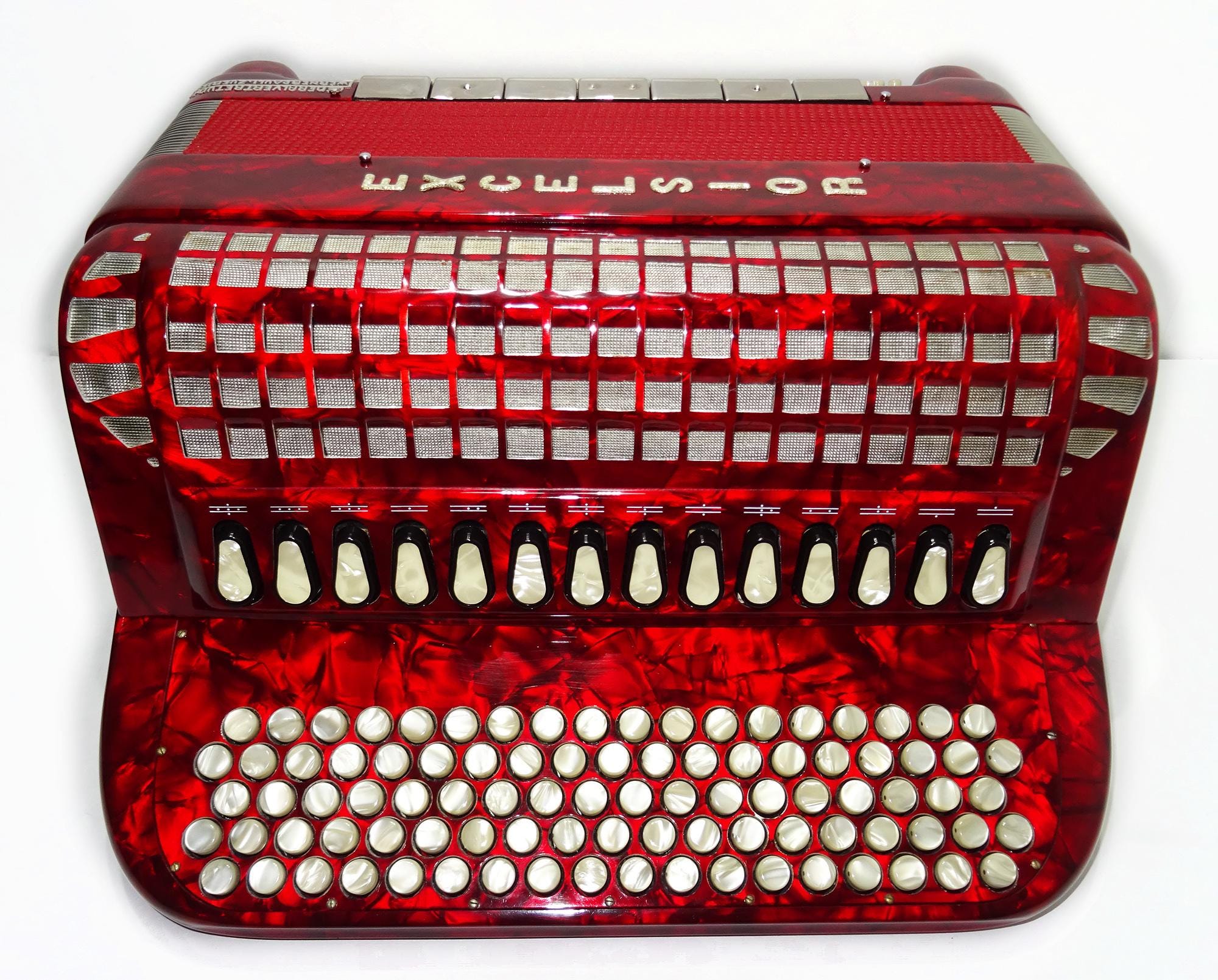 Double Cassotto Excelsior Button Accordion 120 Bass, Made in Italy, C ...
