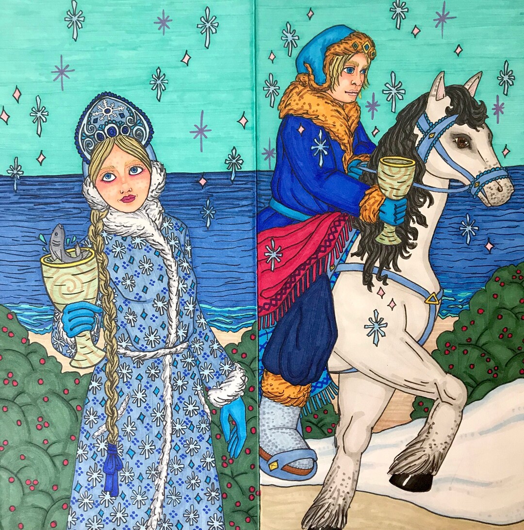 Tarot Art Princess and Prince of Cups - Etsy